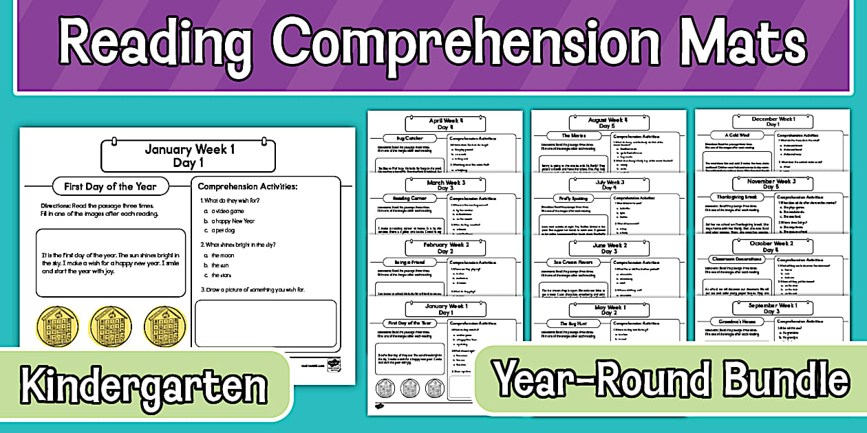 Kindergarten Daily Reading Comprehension Mats