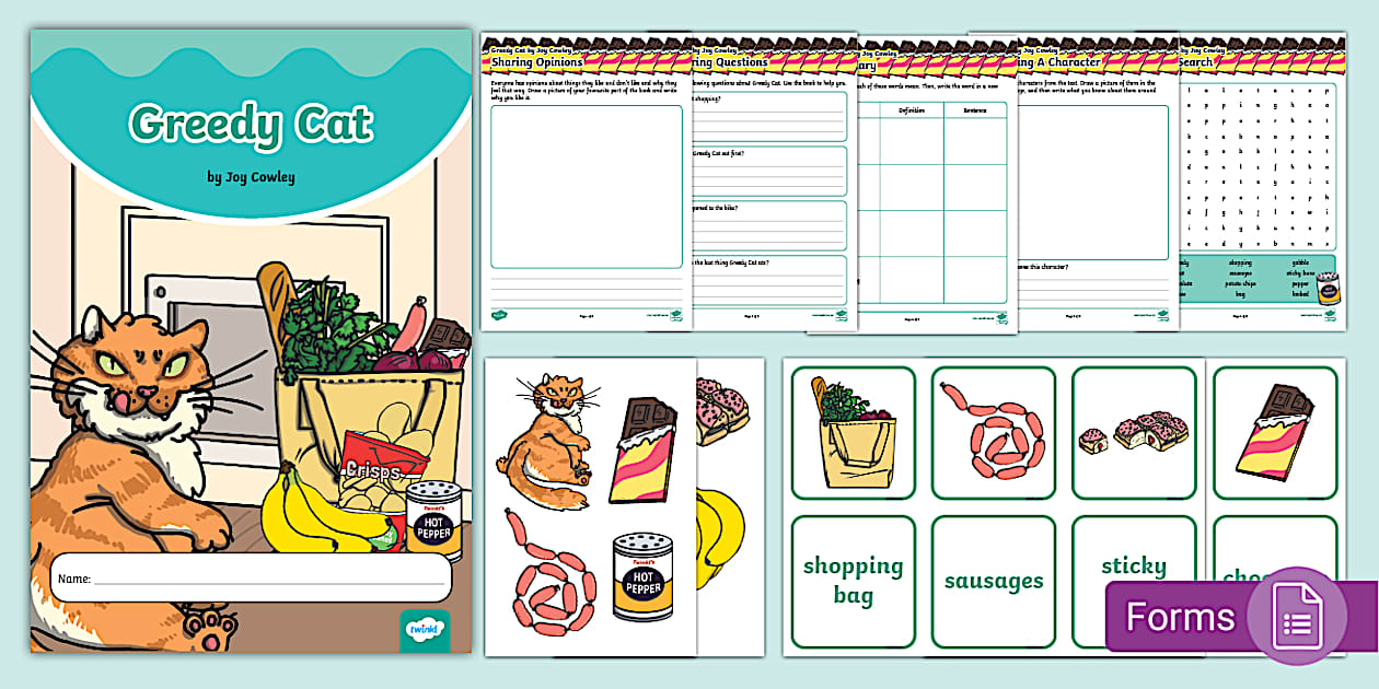 Greedy Cat (Shared Text) Follow-Up Activity (teacher made)