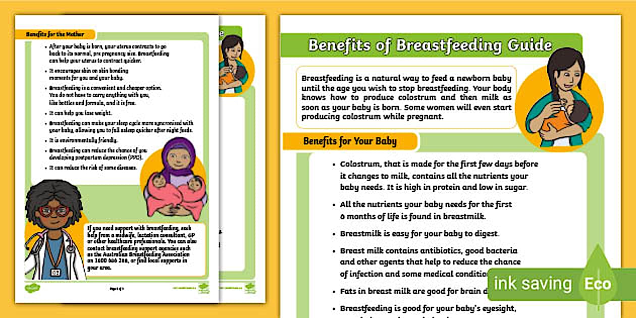 Benefits of Breastfeeding Guide (teacher made) - Twinkl