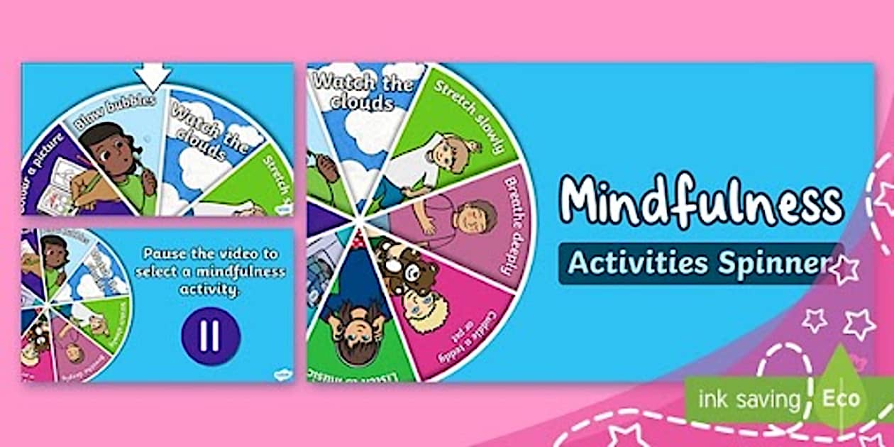 Mindfulness Activities Spinner Video (teacher made) - Twinkl