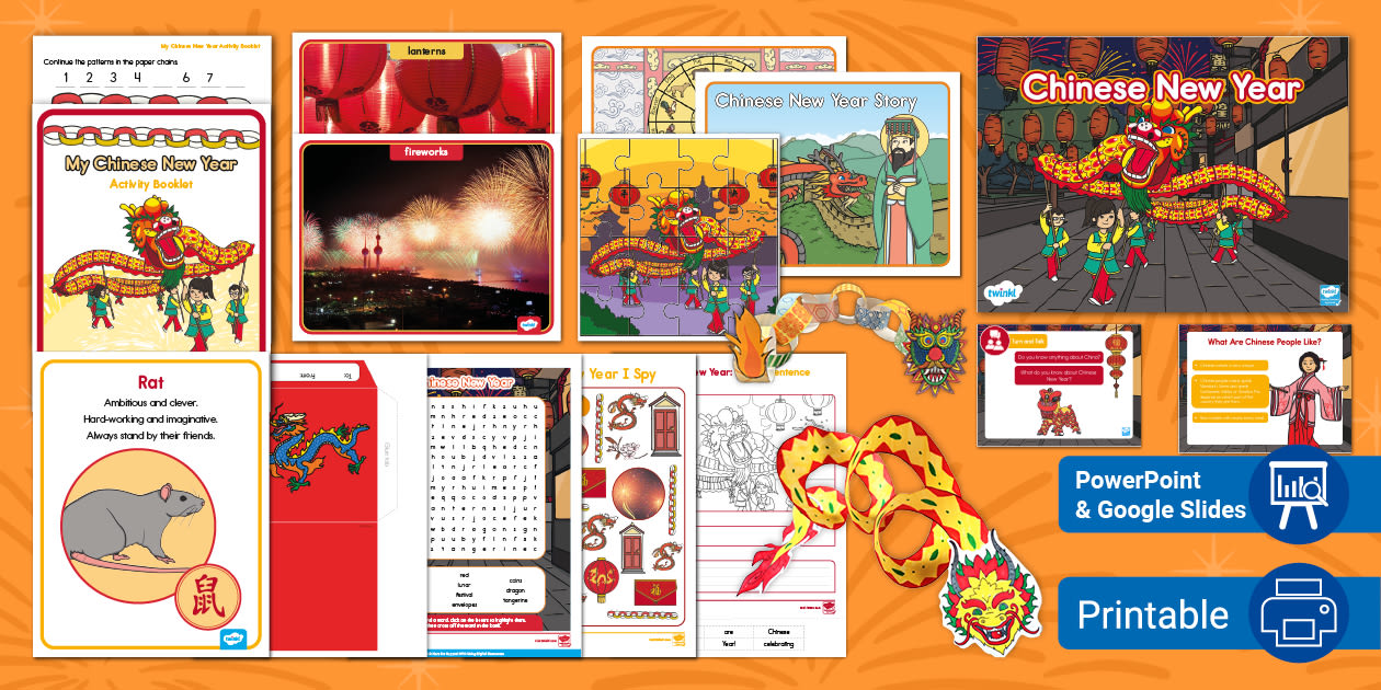 Chinese New Year Activity Pack for K-2nd Grade - Twinkl