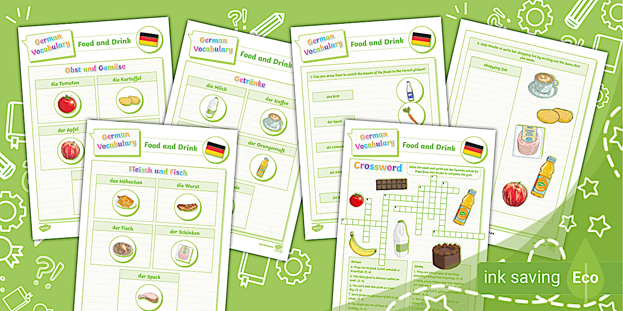 German Food and Drink Vocabulary (Ages 7 - 11) - Twinkl