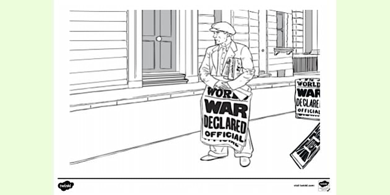World War Colouring Page | Colouring Sheets (teacher made)