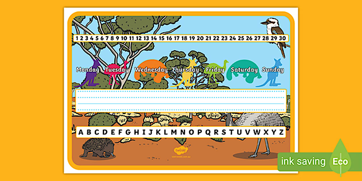 Australian Native Fauna Desk Mat (teacher made) - Twinkl