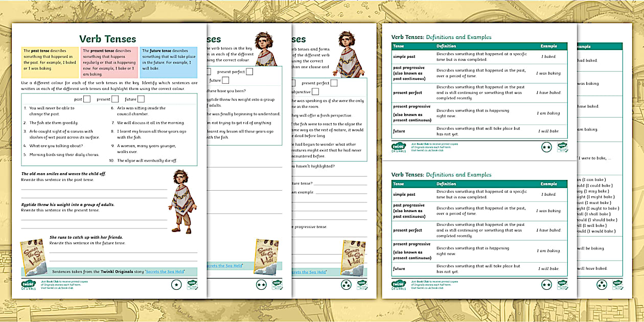 KS2 Recognising Verb Tenses and Forms SPaG Activity Sheet