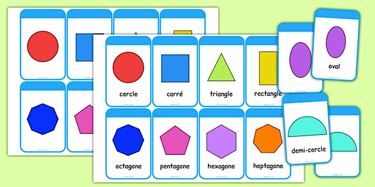 Cartes de formes planes (teacher made) - Twinkl