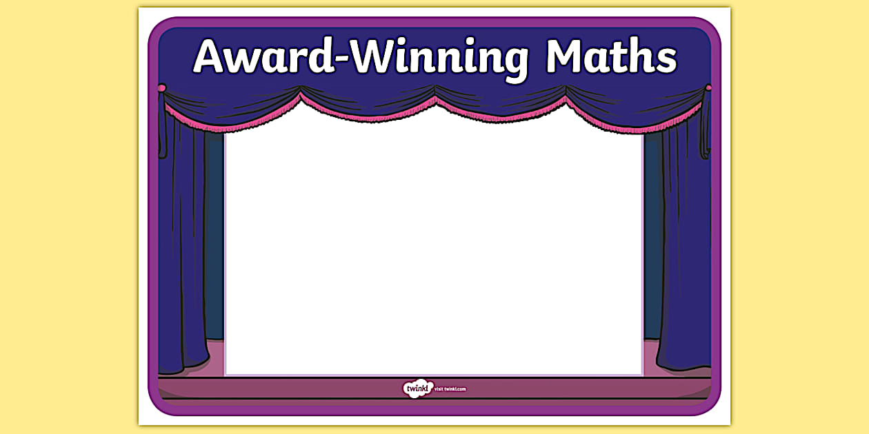 👉 Award-Winning Maths Display Poster - Twinkl