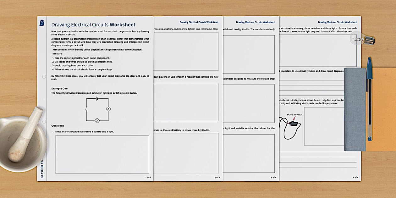 Electrical Circuits Worksheet (Teacher-Made) - Twinkl