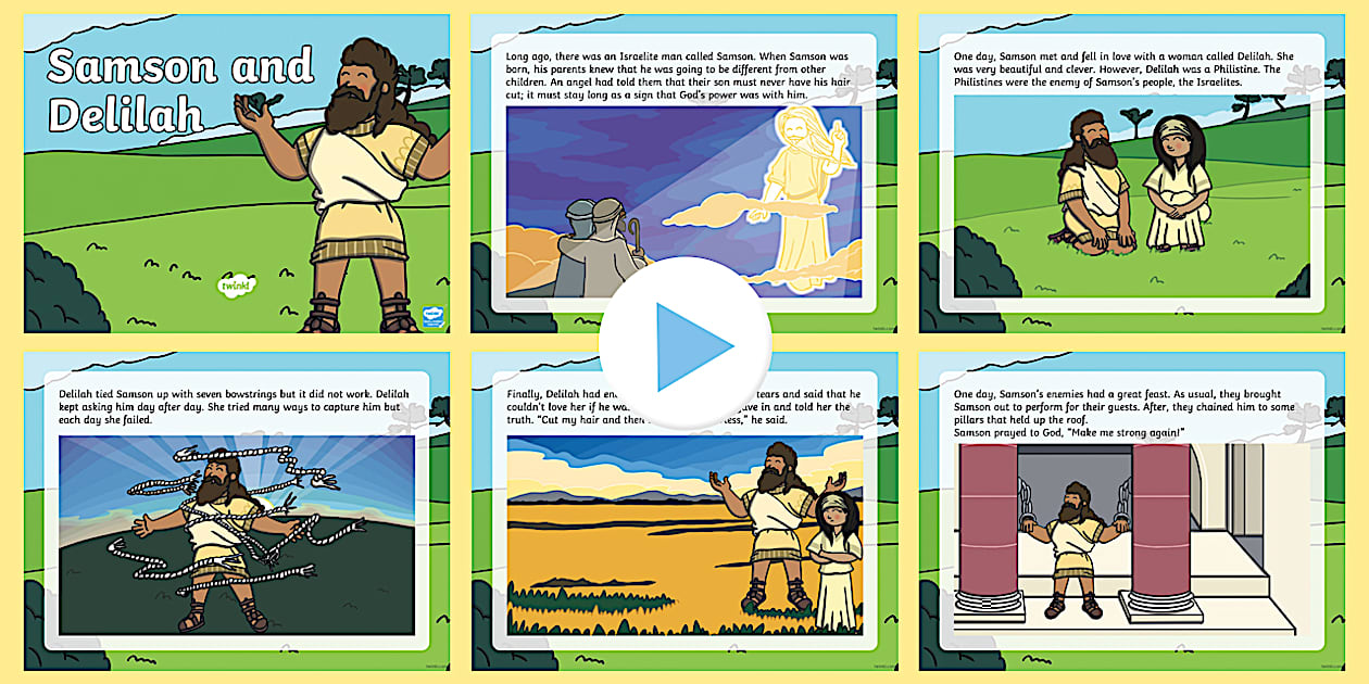 The Samson and Delilah Bible Story for Kids PowerPoint