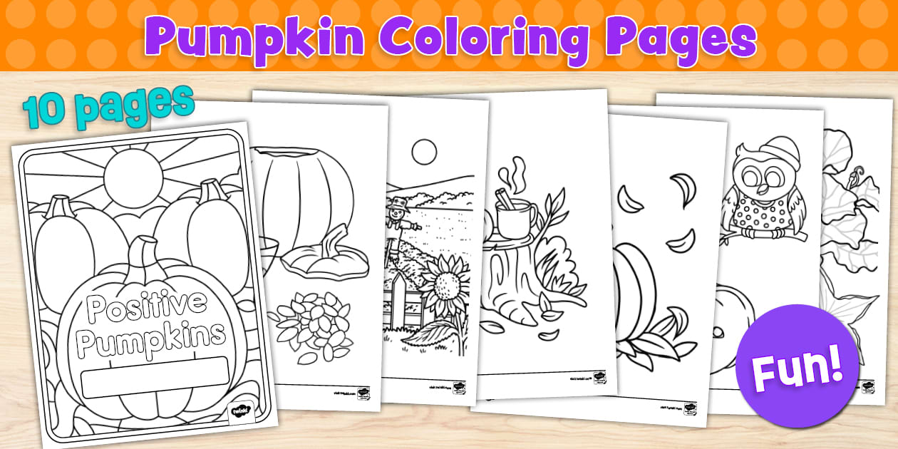 Pumpkin Coloring Book | Fun Fall Pages - Twinkl