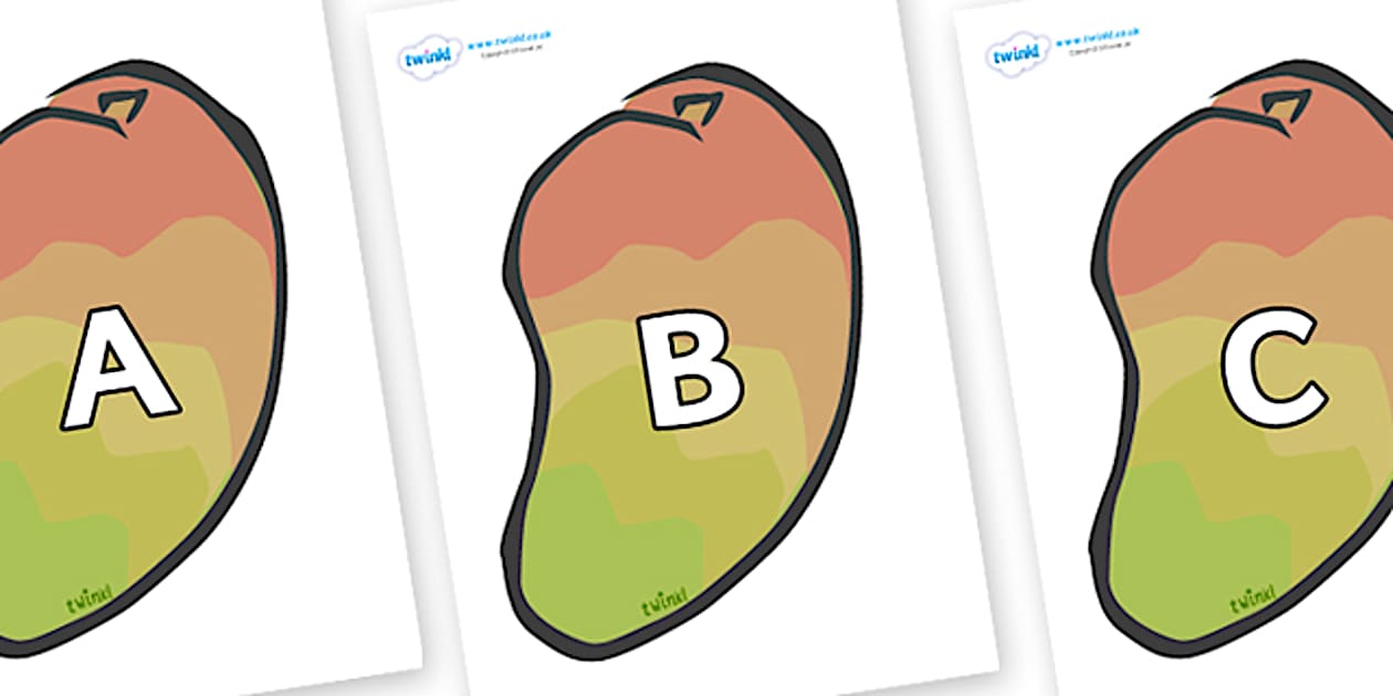 A-Z Alphabet on Mangoes