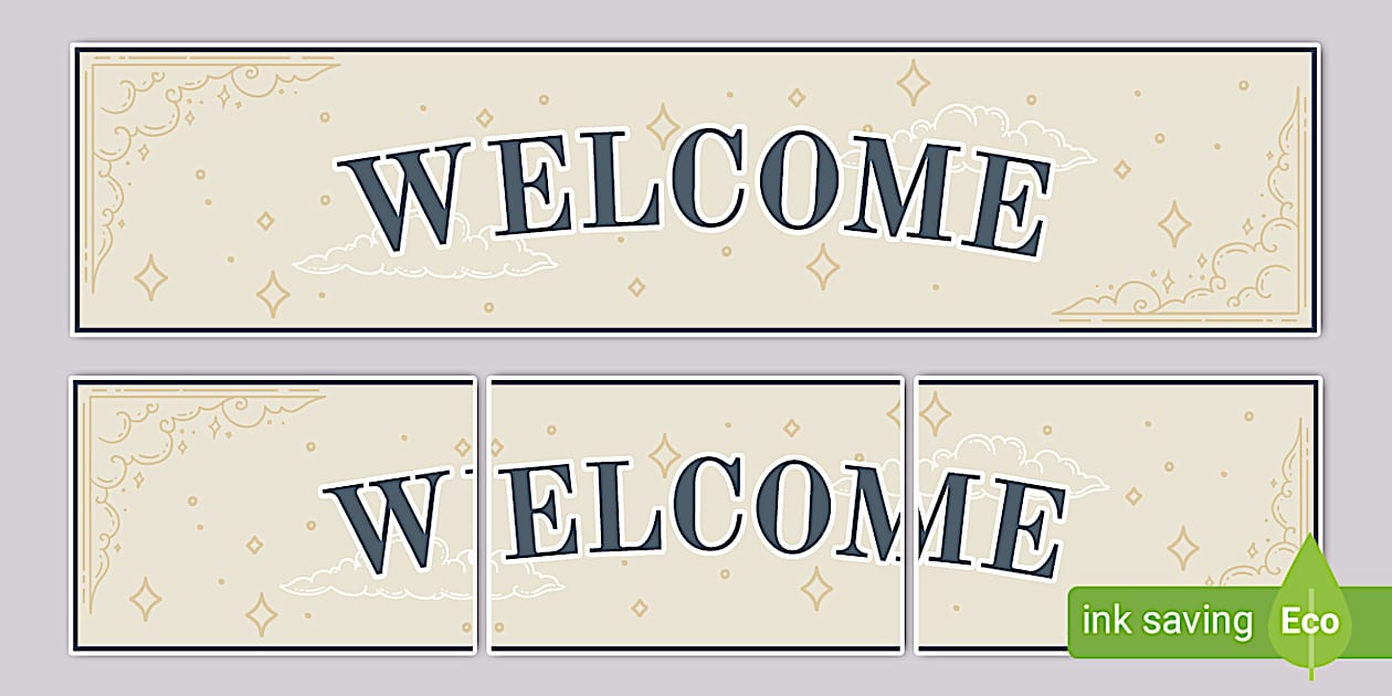 Celestial-Themed Welcome Banner