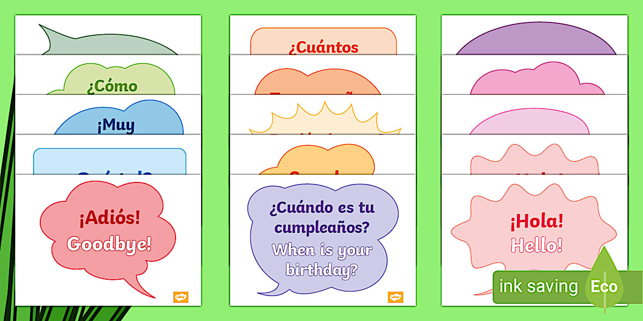 Editable Spanish Basic Phrases Display Posters - Twinkl
