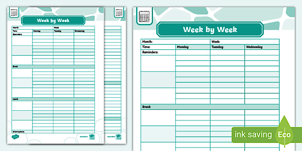 Weekly Planning and Records (teacher made) - Twinkl