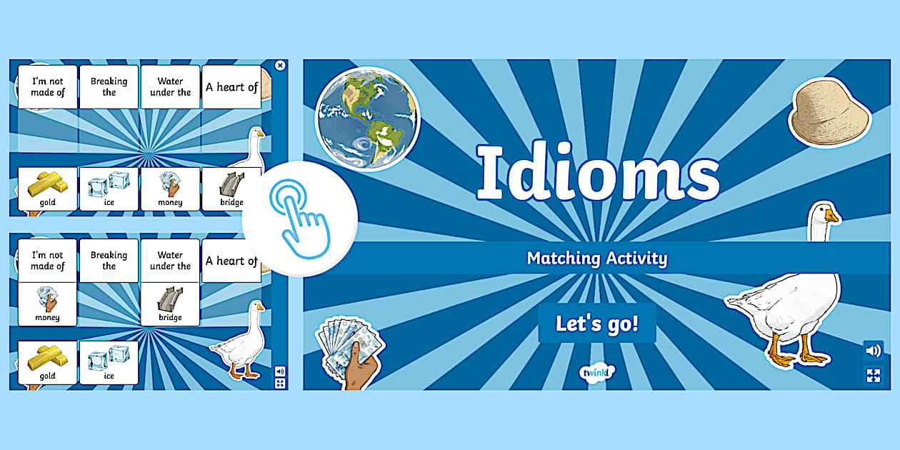 Idioms Interactive Matching Activity - Twinkl