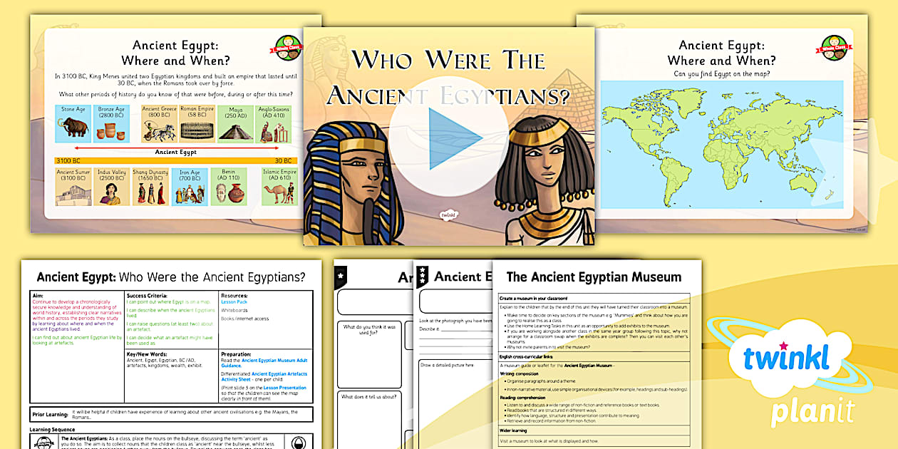 History: Ancient Egypt: Who Were the Ancient Egyptians? LKS2 Lesson Pack 1
