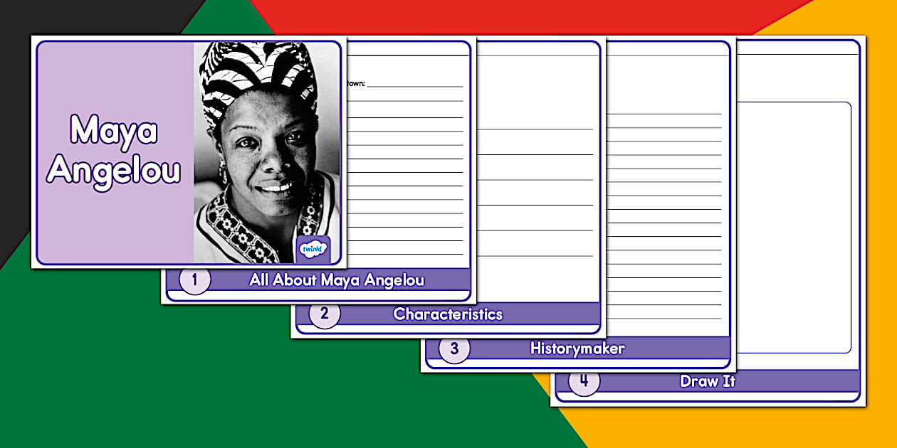 Maya Angelou Worksheets | Resource | Twinkl USA - Twinkl