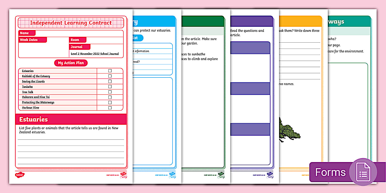 L2 November 2022 School Journal Learning Contract Mat