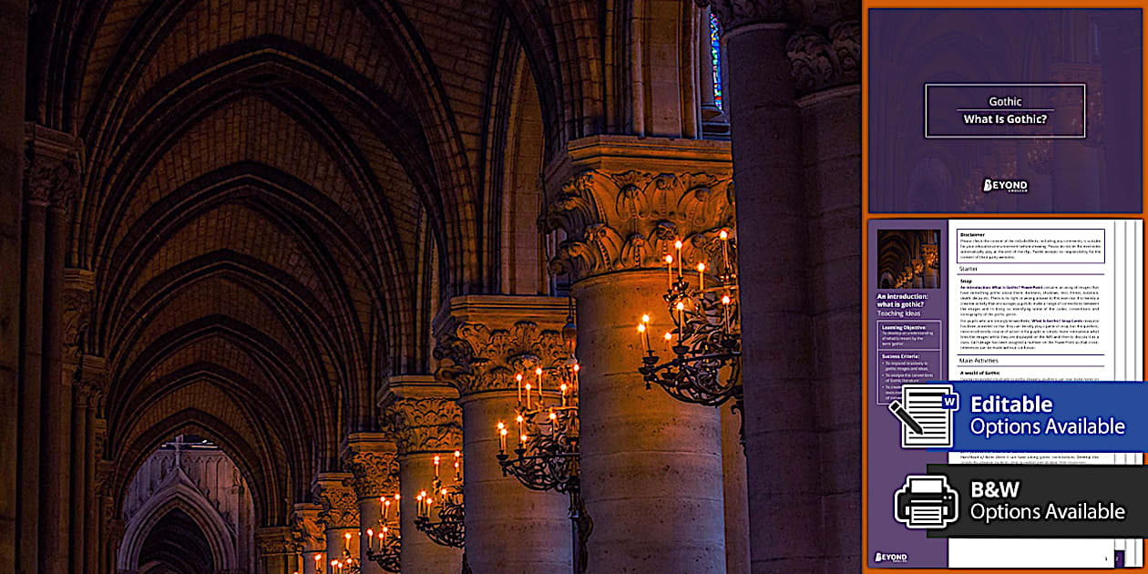 Editable Gothic Lesson 1: What Is Gothic? (teacher made)