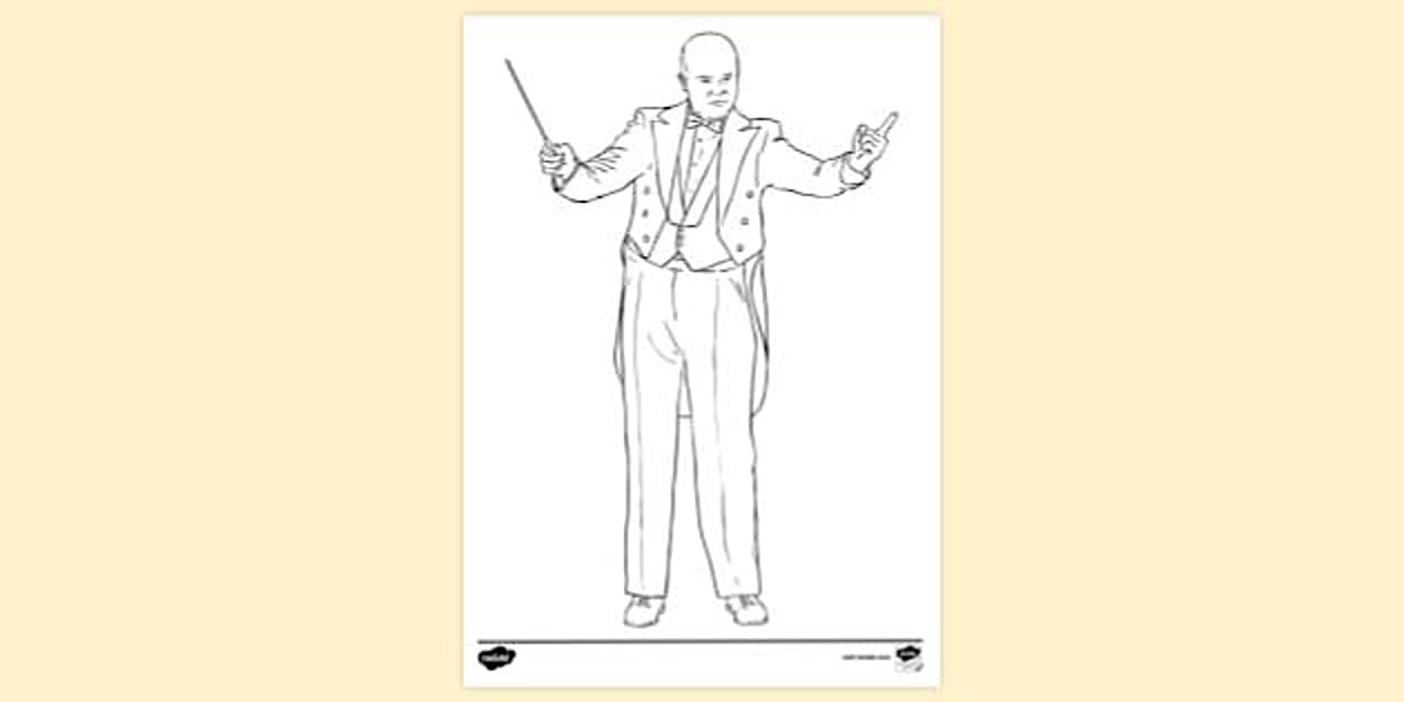 Conductor Colouring Sheet | Colouring Sheets - Twinkl