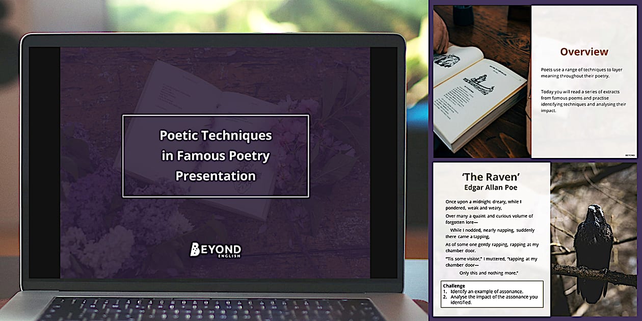 Poetic Techniques in Famous Poetry Presentation - Twinkl