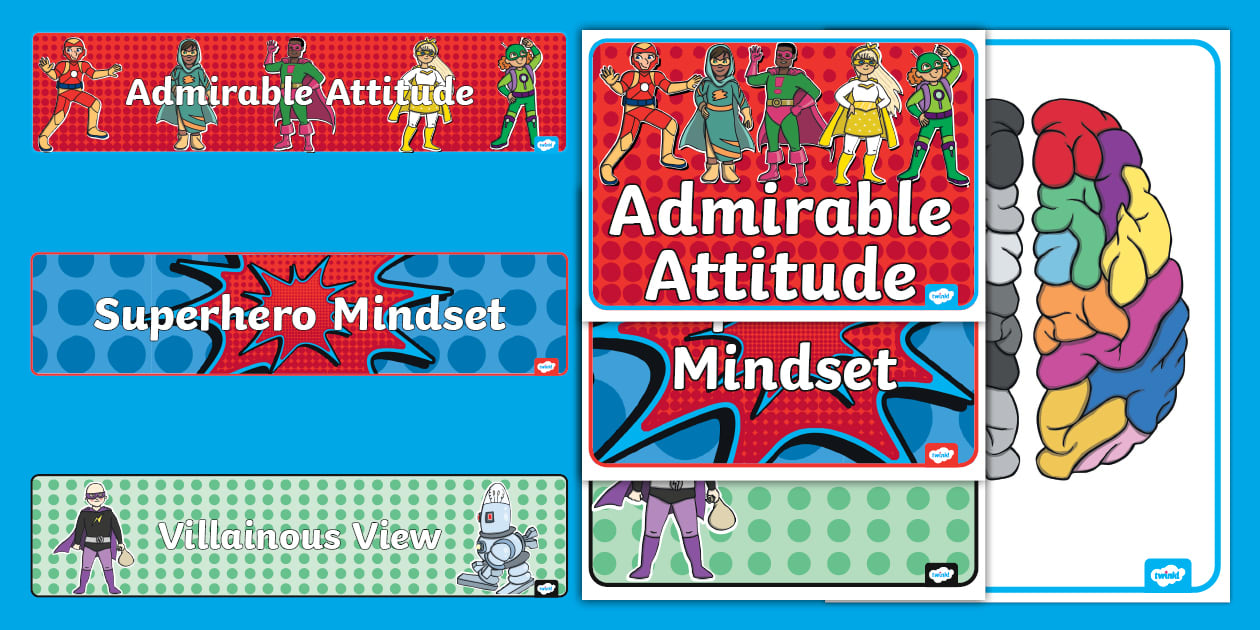 👉 Superhero Themed Growth Mindset Display Pack - Twinkl