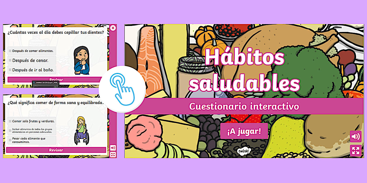 Cuestionario interactivo: Hábitos saludables - Twinkl