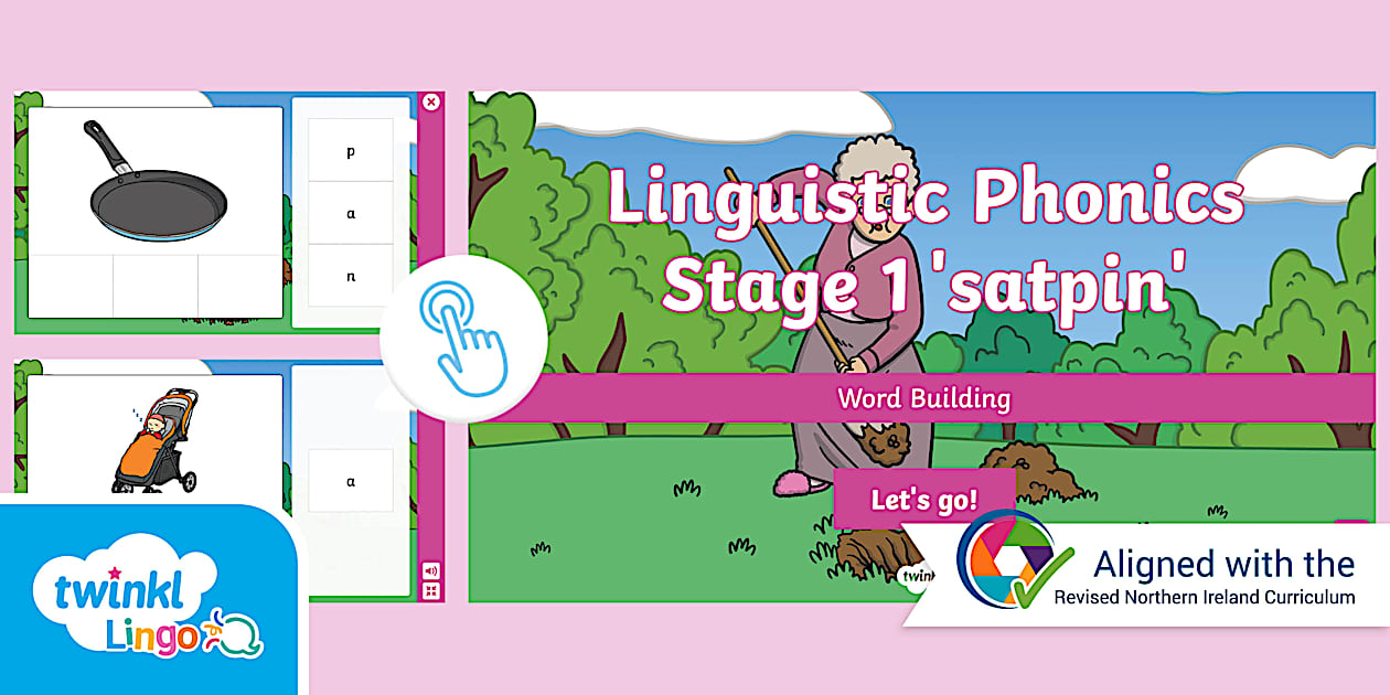 Linguistic Phonics Stage 1 'satpin' Word Builder Game