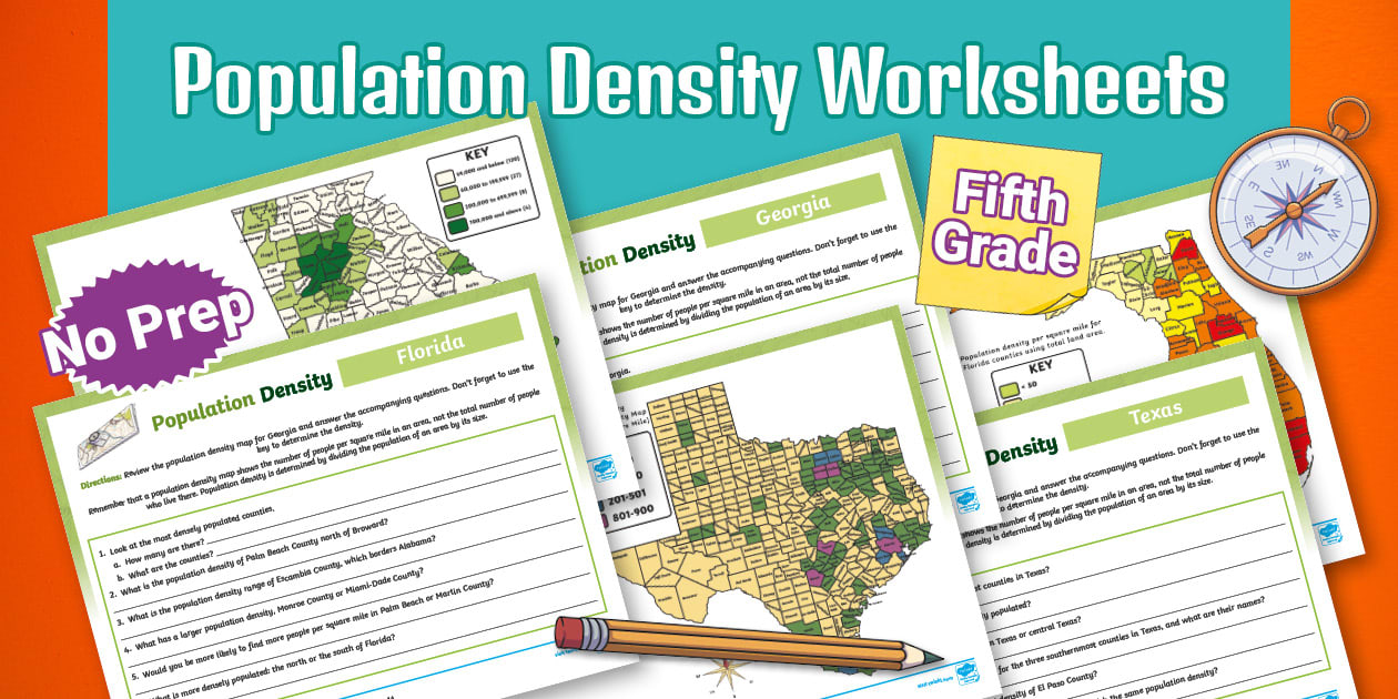 Population Density Worksheet | Resource | Twinkl USA