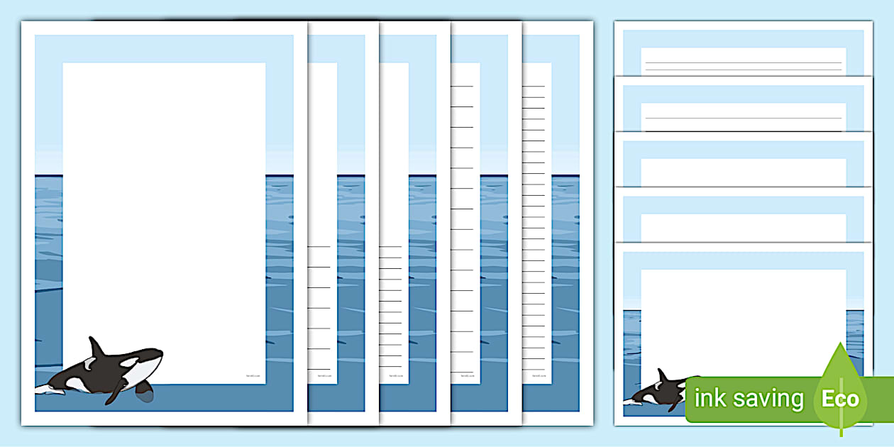 Killer Whale Page Border | Page Border Resources - Twinkl