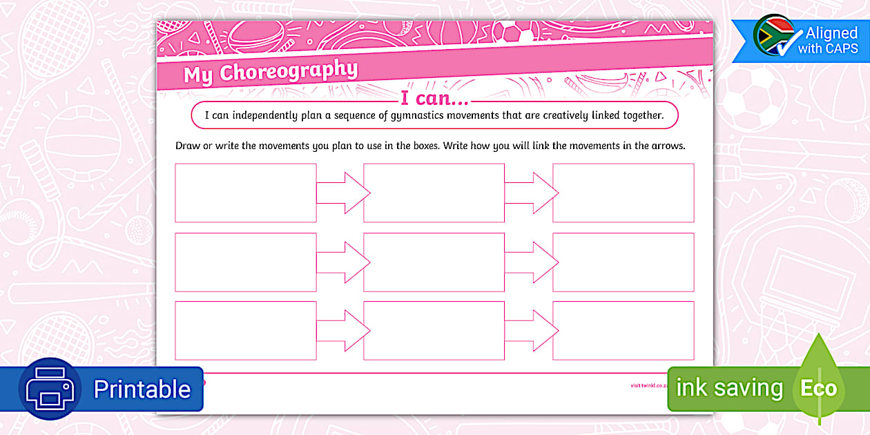 Gymnastics Grade 5 | Activity Sheet | Twinkl South Africa