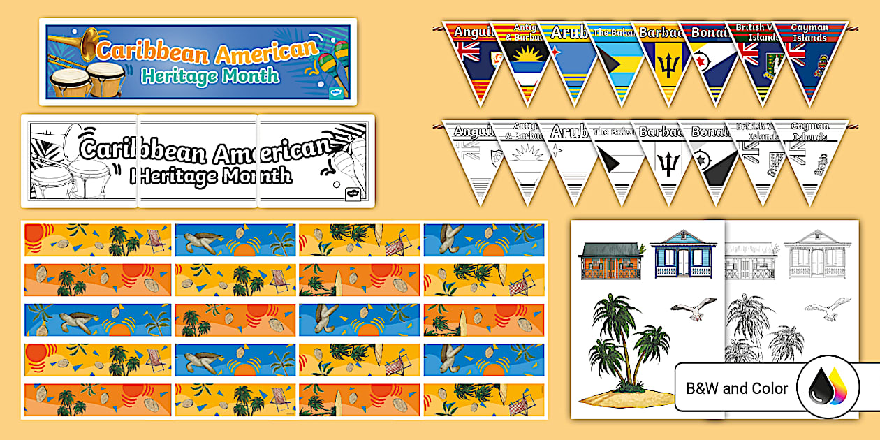 Caribbean American Heritage Month Bulletin Board Pack