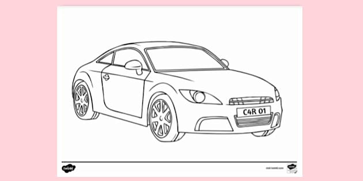 Moving Car Colouring Sheet | Colouring Sheets (teacher made)