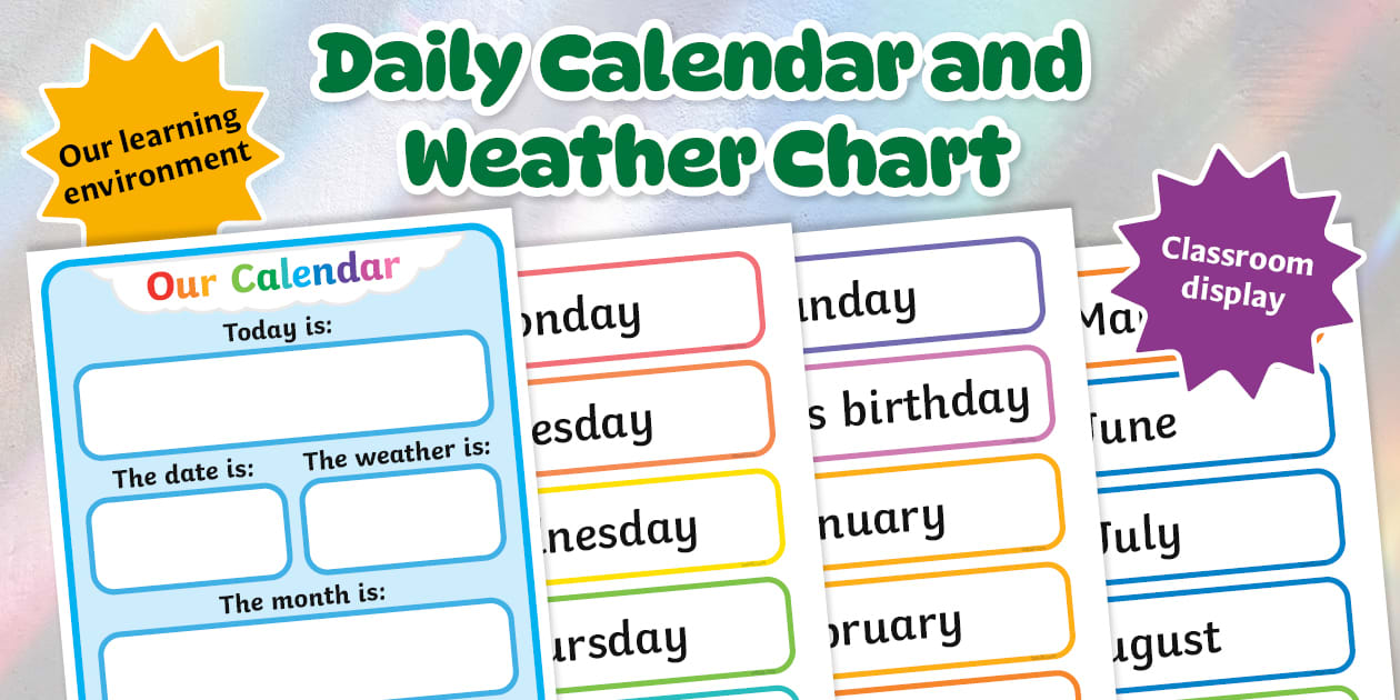 Daily Weather Chart Activity | Twinkl