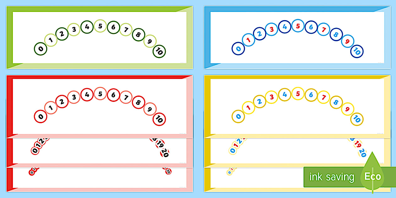 Curved Number Lines Pack up to 30 (teacher made) - Twinkl