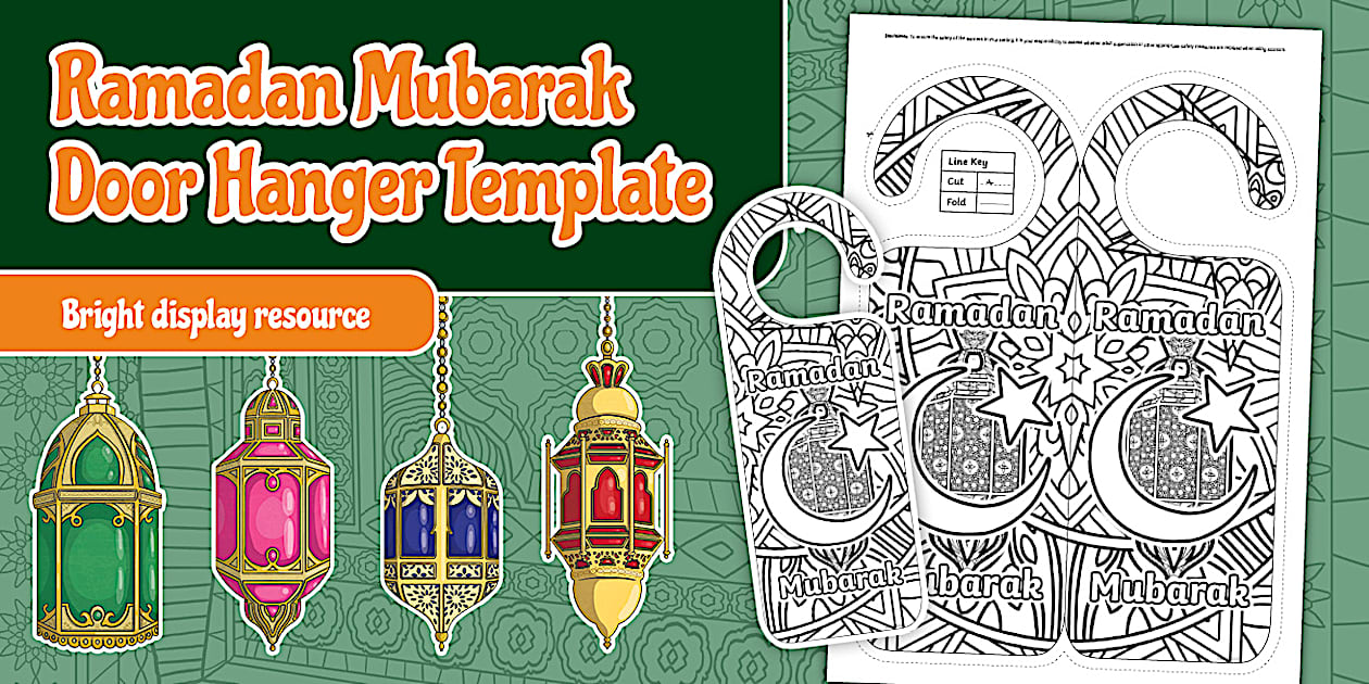 * NEW * Intermediate Phase - Ramadan Mubarak Colouring - Door Hanger ...