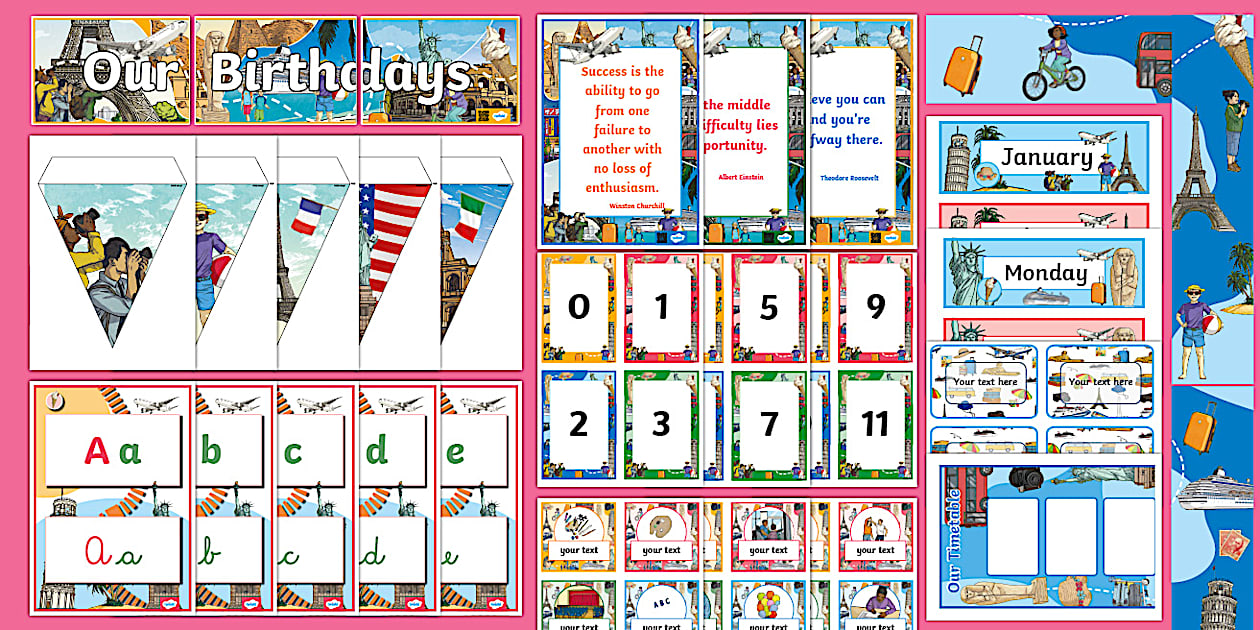 Classroom Display Pack | Travel Themed (teacher made)