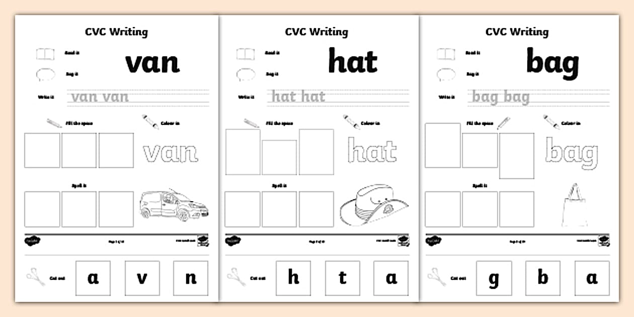 CVC Writing Activities - Teaching Resources - Twinkl