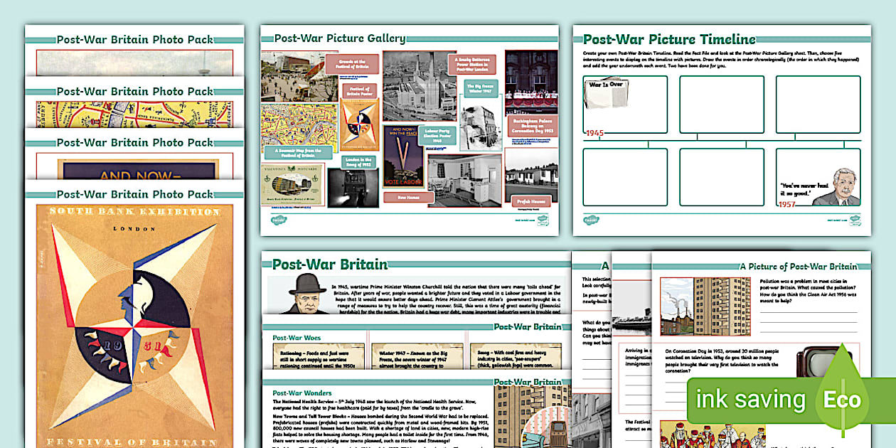 Post-War Britain Fact File and Discovering the Past Through Photos and