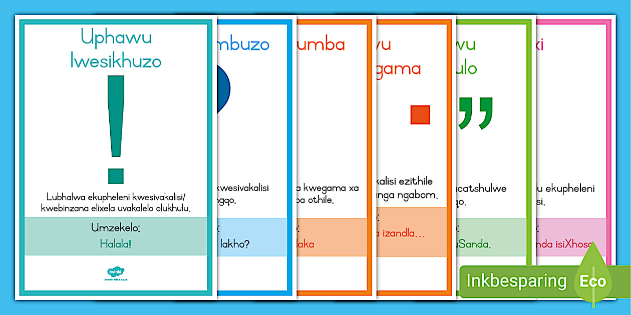 Iimpawu zokubhala - Posters (teacher made) - Twinkl