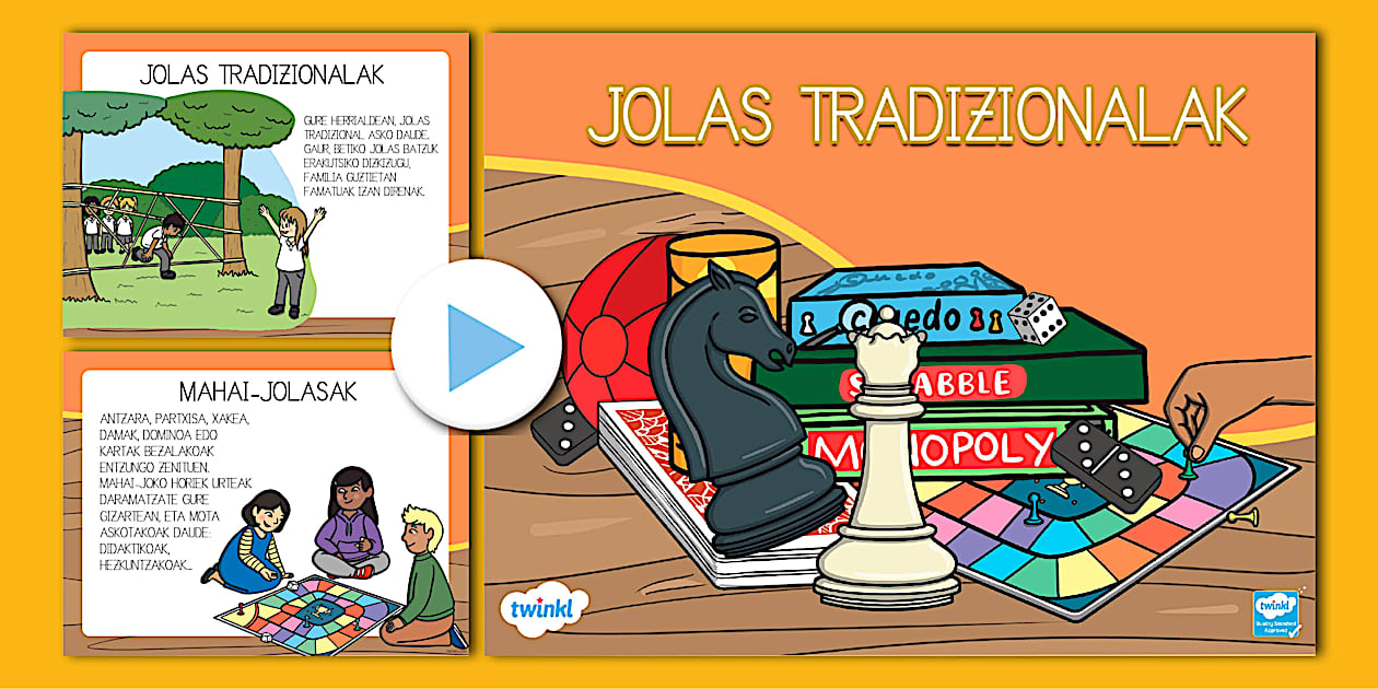 Aurkezpena: Jolas tradizionalak - Euskera