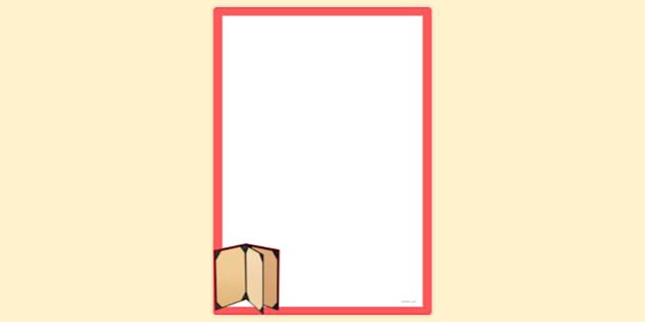 Blank Restaurant Menu Page Border | Twinkl Resources