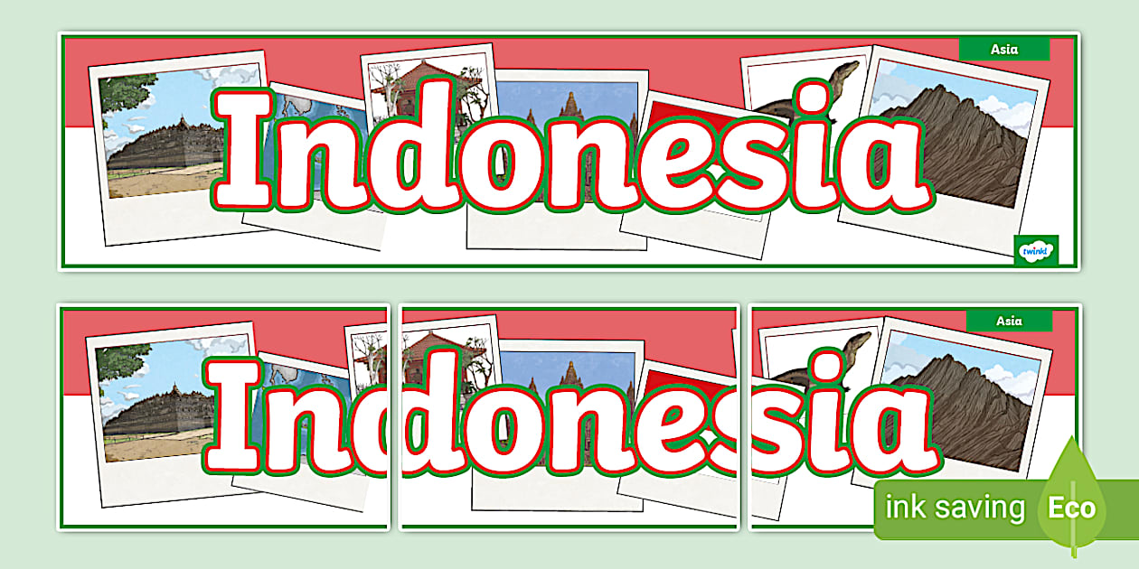 KS2 Indonesia Display Banner - Geography - Twinkl