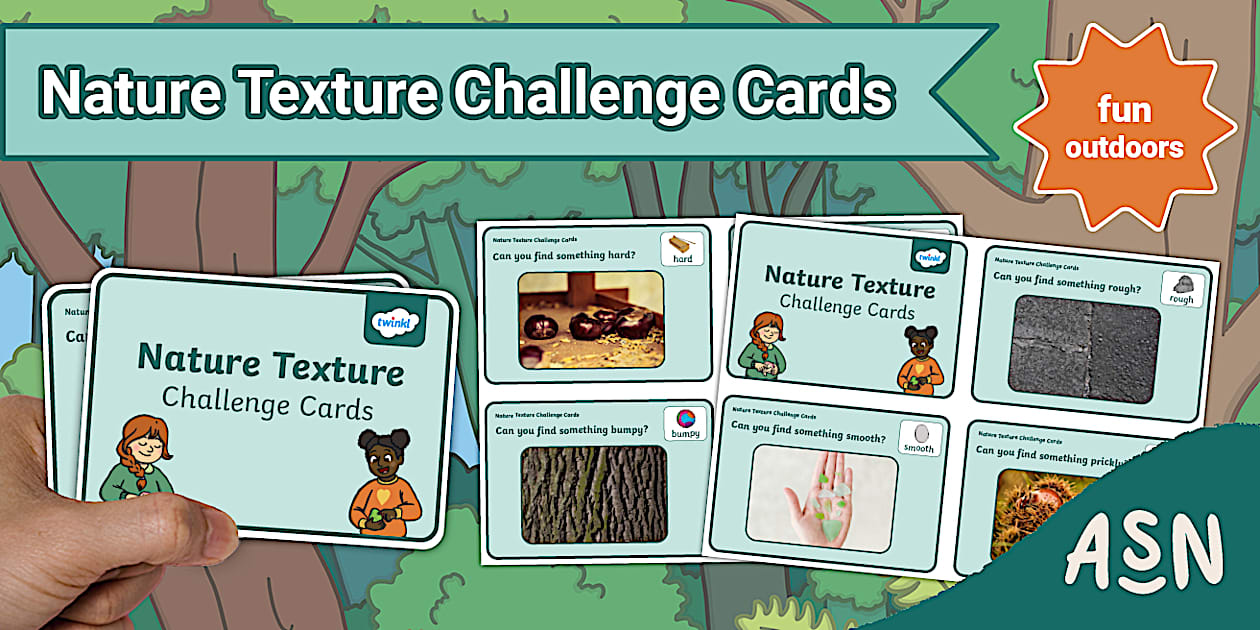 Nature Texture Challenge Cards with Visual Supports