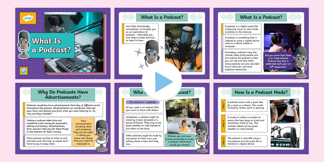 What Is a Podcast? PowerPoint for KS2 Children - Twinkl