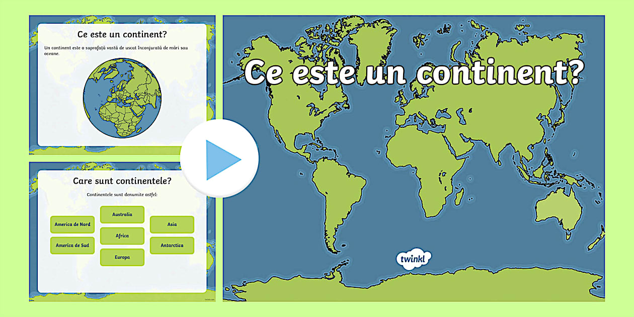 Ce este un continent? – Prezentare PowerPoint - Twinkl