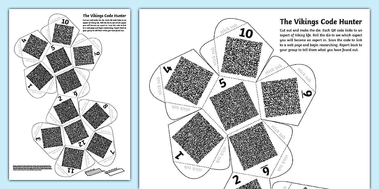 Roll an Expert The Vikings Code Hunter - Twinkl - KS2