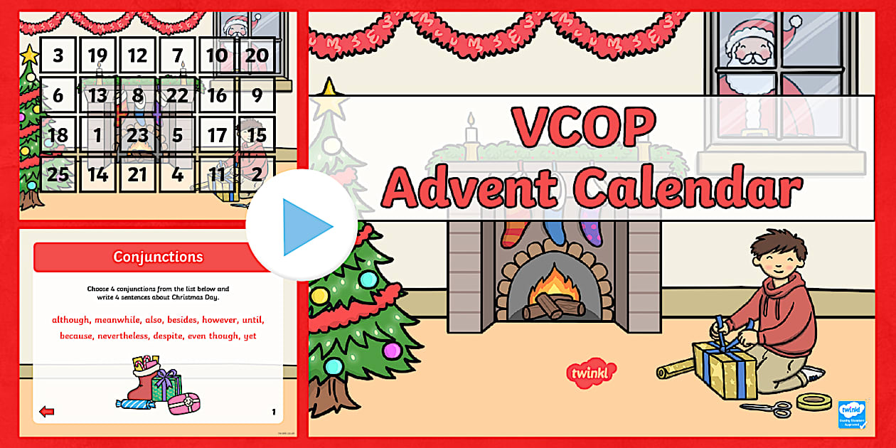 VCOP Advent Calendar PowerPoint (teacher made) - Twinkl