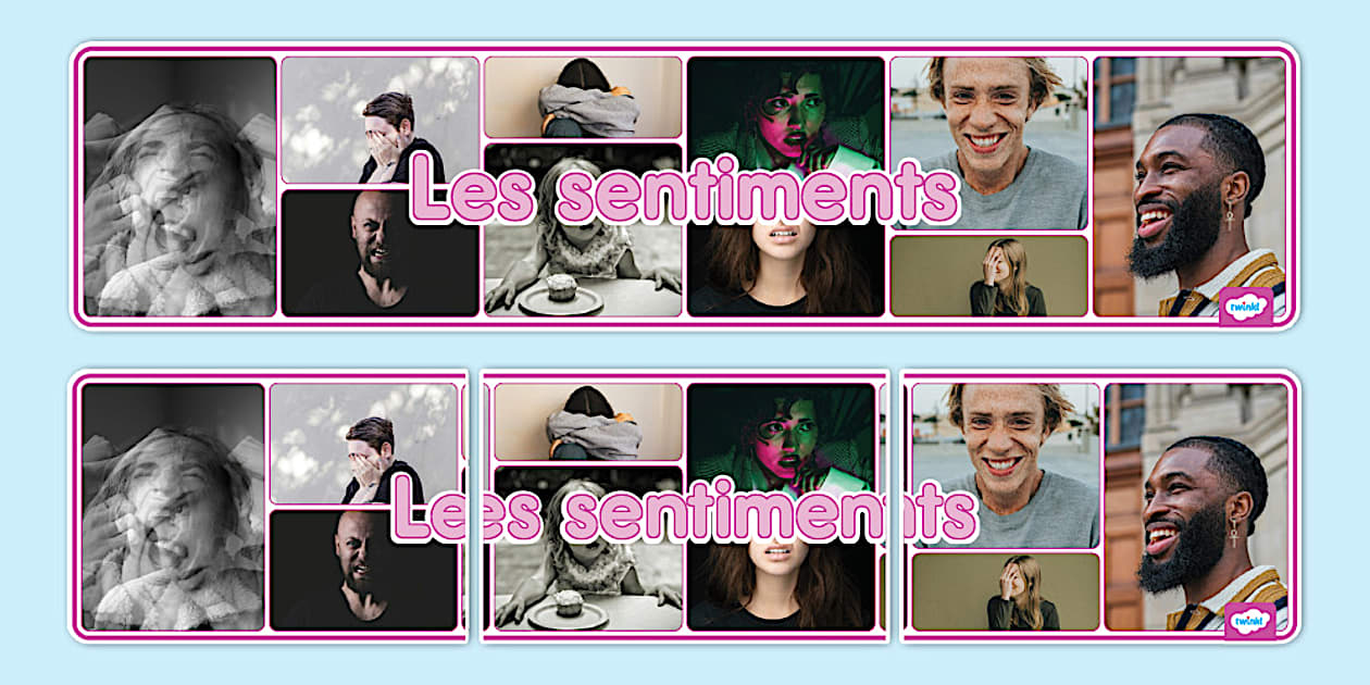 Bannière : Les sentiments - Twinkl