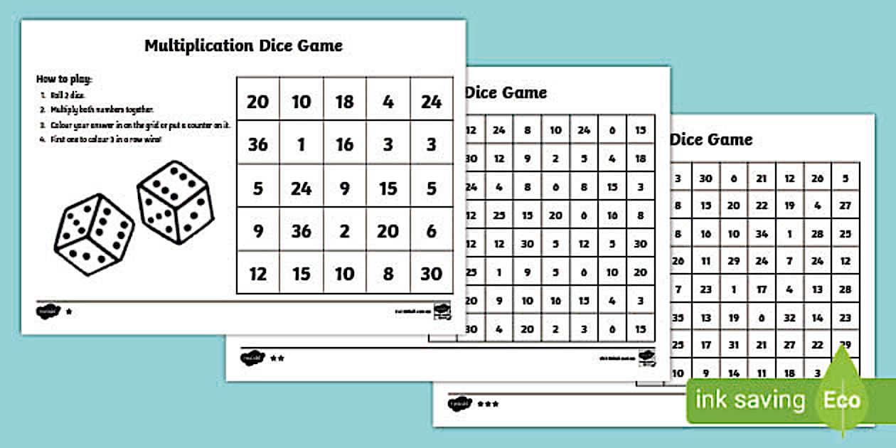 Multiplication Dice Game | Years 3-4 Maths | Twinkl - Twinkl